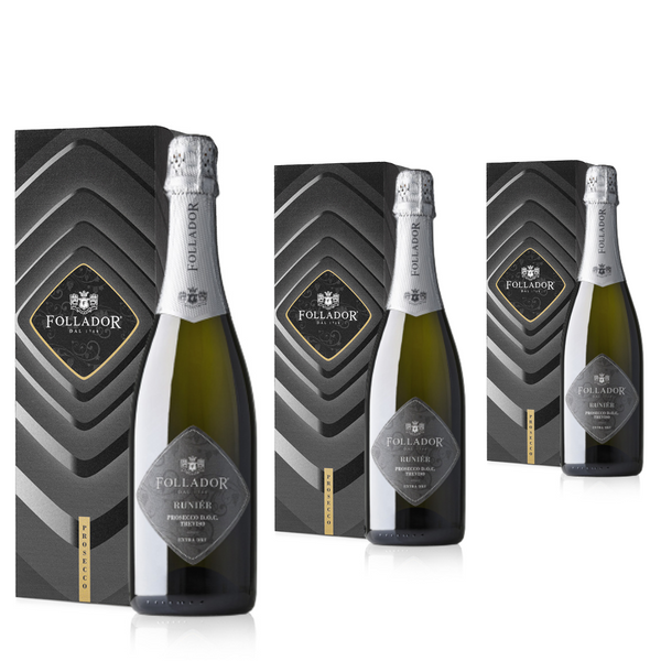 Runiér - 3 Gift Boxes Prosecco D.O.C. Treviso Extra Dry Premium ...