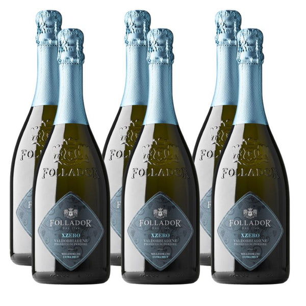 Xzero - Prosecco Superiore Valdobbiadene DOCG Extra Brut - Case of 6 ...